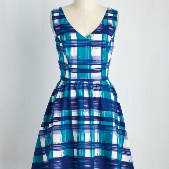 Modcloth | Dresses | Paint Plaid Dress From Modcloth | Poshmark